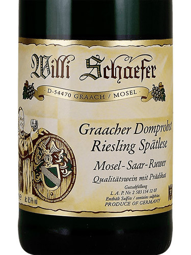 Schaefer/Willi Riesling Spätlese Graacher Domprobst #5 2022 - Woodland ...