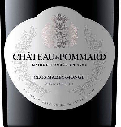 Château de Pommard Pommard Clos Marey Monge Monopole 2017 - Woodland ...