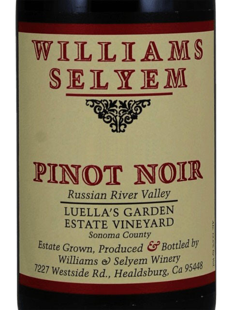 Williams-Selyem Pinot Noir RRV Luella's Garden Estate Vineyard 2021 ...