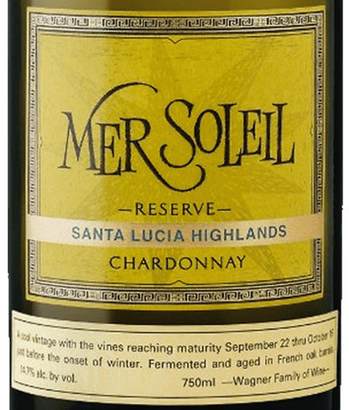 Mer Soleil Chardonnay Santa Lucia Highlands Reserve 2019 - Woodland ...
