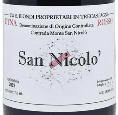 Ciro Biondi Etna Rosso Contrada Monte San Nicolo' 2019 - Woodland Hills ...