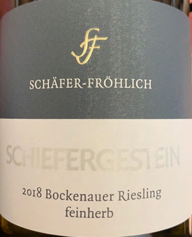 Schäfer-Fröhlich Riesling Bockenauer 'Schiefergestein' feinherb 2018 ...