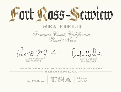 RAEN Pinot Noir Sonoma Coast Fort Ross-Seaview Sea Field 2021 ...