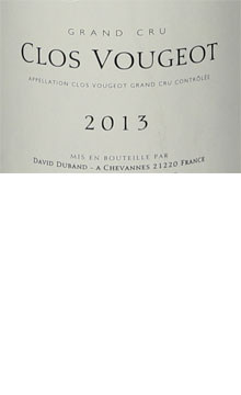 Duband/David Clos de Vougeot 2013 - Woodland Hills Wine Company