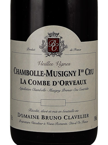 Clavelier Chambolle-Musigny 1er cru La Combe d'Orveaux V.V. 2021 ...