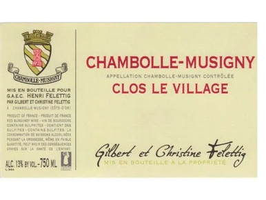 Felettig Chambolle-Musigny "Clos le Village" 2023 - Woodland Hills Wine ...