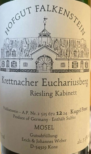 Falkenstein Riesling Kabinett Euchariusberg Kugel Peter #12 2024 ...