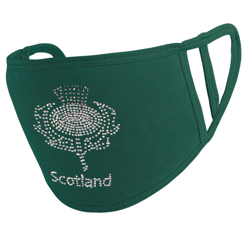 Scottish Thistle Diamante Face Mask