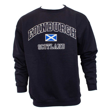 Edinburgh Block Harvard Text with Saltire Scotland Applique Adult ...