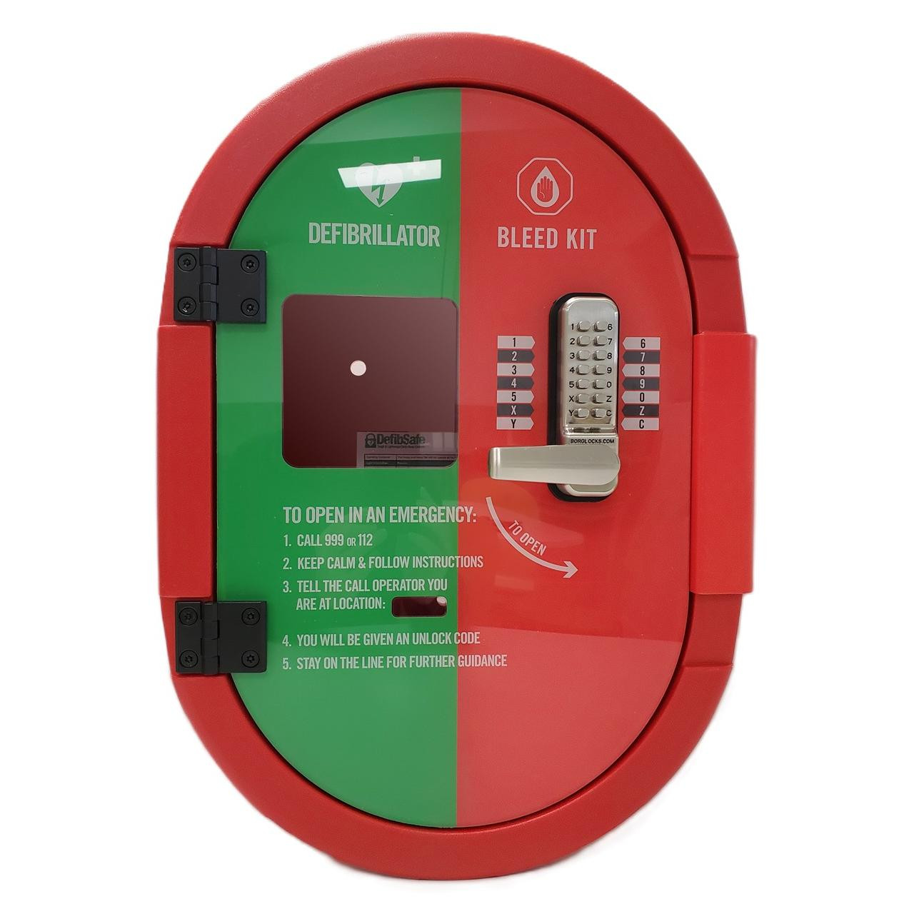 Outdoor Defibrillator & Bleed Kit Cabinet (Lockable)