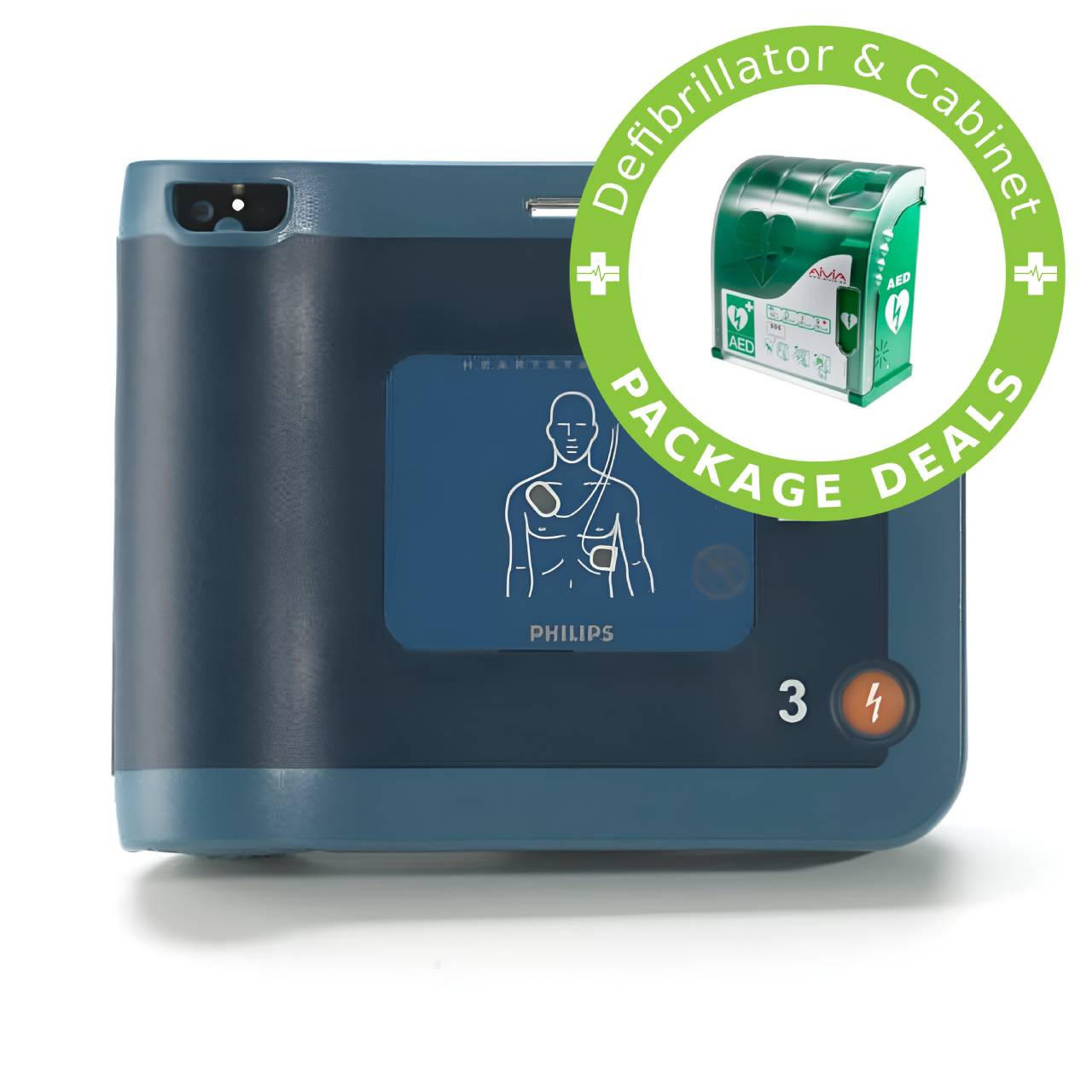 Philips FRX Semi Automatic Defibrillator & Aivia Indoor Cabinet