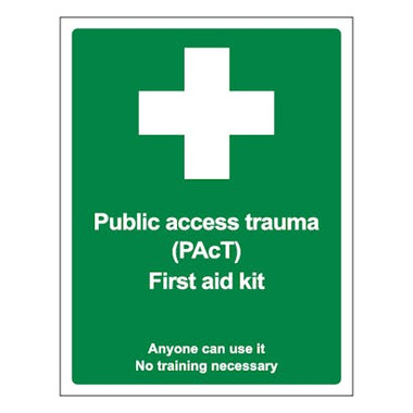 PAcT Kit Sign 200x300mm | Durable Trauma Kit Signage