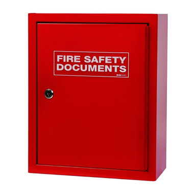 Metal Fire Document Cabinet, Key Lock, Red | Fire Safety