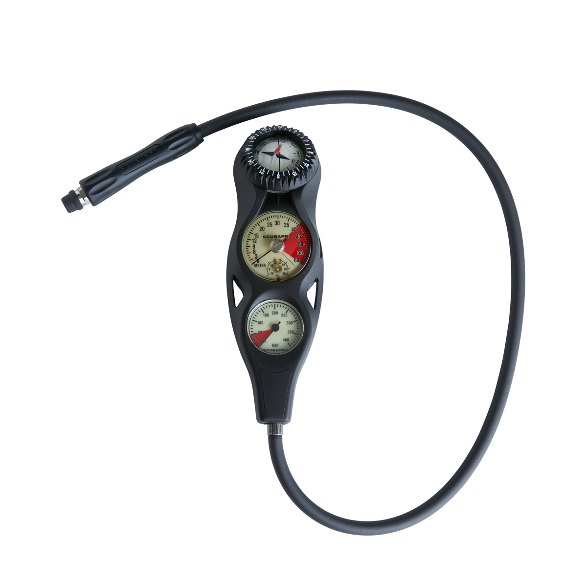 ScubaPro 3-Gauge In-Line Dive Console with FS-1.5 Compass (Metric)