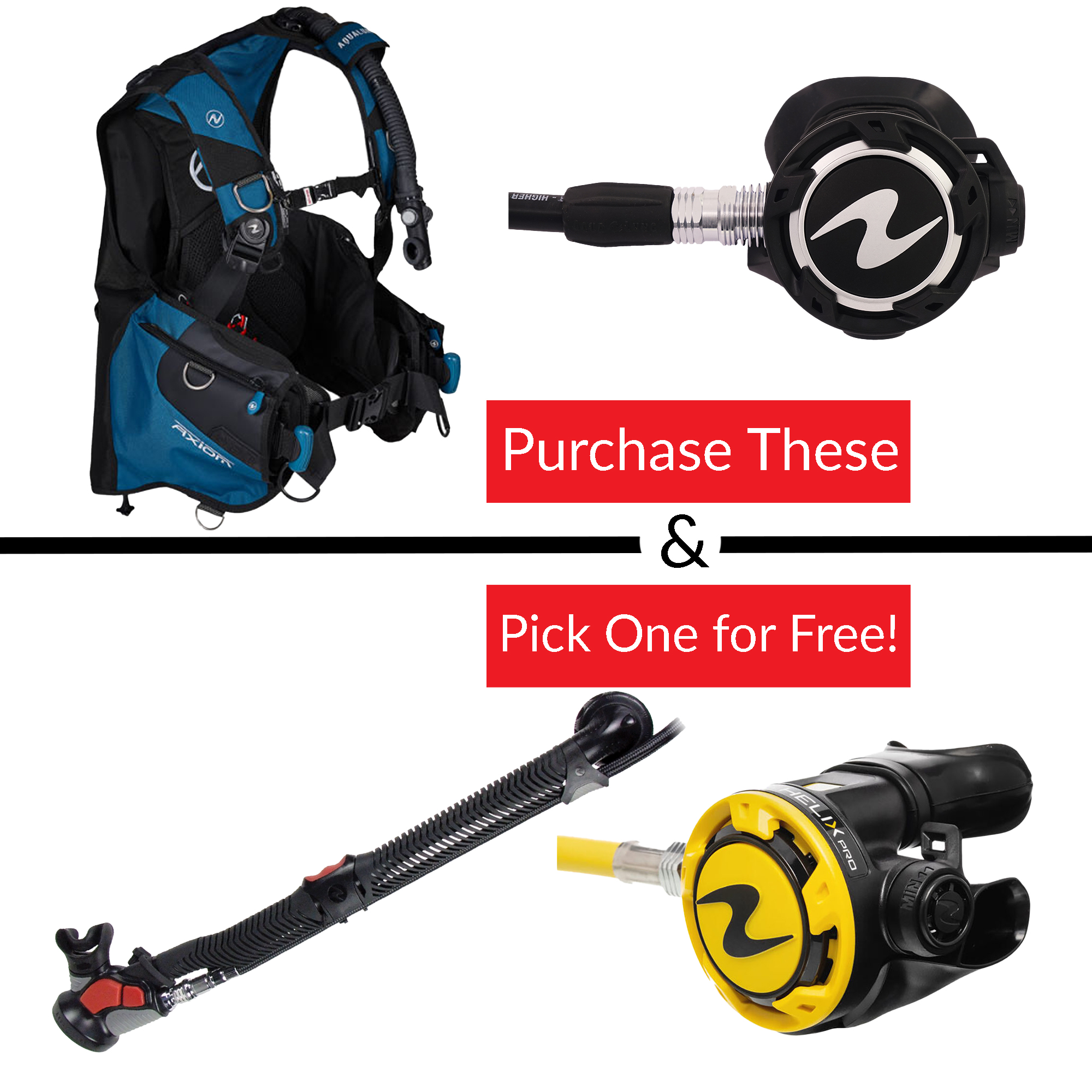 Aqualung Axiom BCD (Men’s) and Helix Pro Regulator (Yoke) with FREE ...
