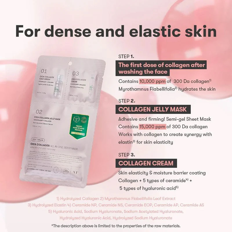 VT Cosmetics Cica Collagen All in One 3-Step Mask | KBeauty Australia