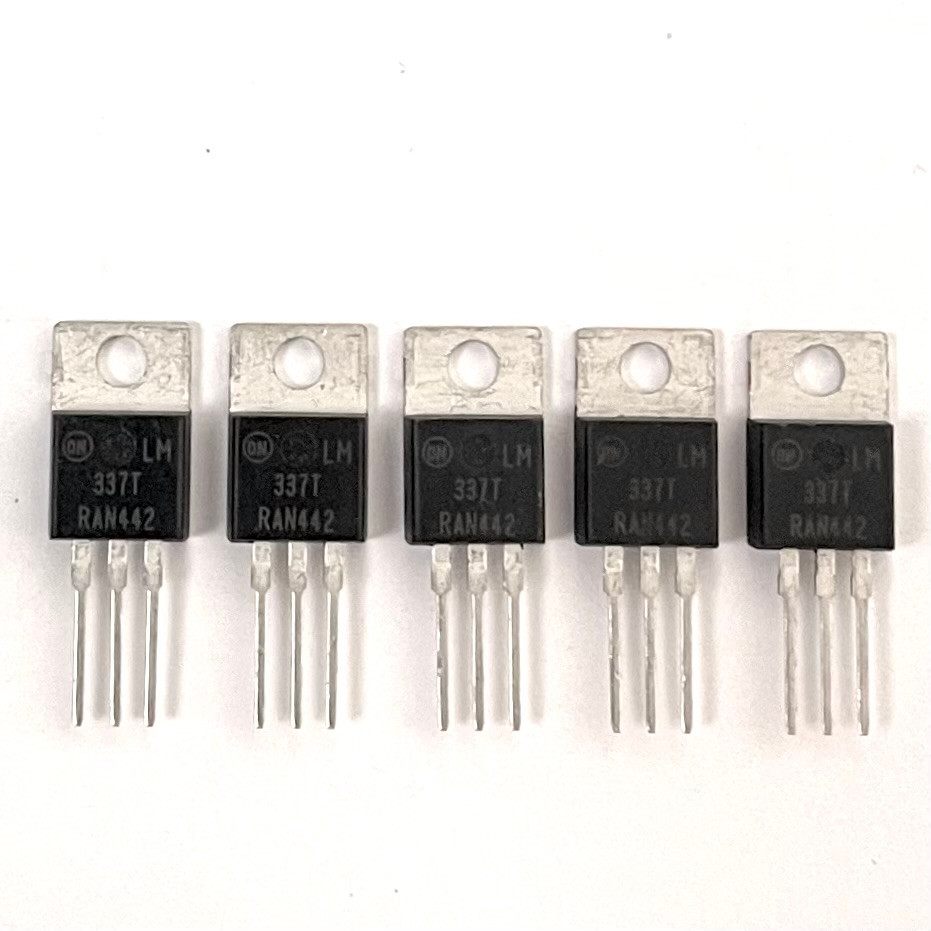 (PKG of 5) LM337T Voltage Regulator, Adj. -1.2V to -37V, 1.5A, TO-220 ...