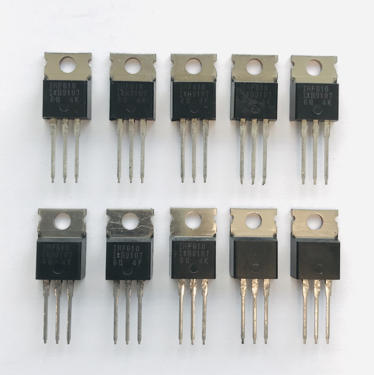 (PKG of 10) IRF610 N-Channel Power MOSFET, 3.3A, 200V, IR, TO-220 ...