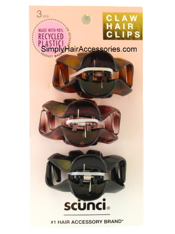 Scunci Micro Teeth Bear Claw Clips - 2 Pcs.