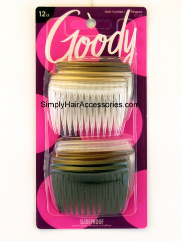 Goody High Shine Assorted Side Hair Combs - 12 Pcs.