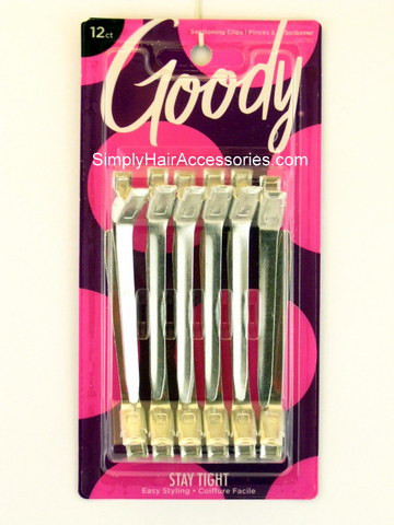 Goody Aluminum Sectioning Hair Clips - 12 Pcs.