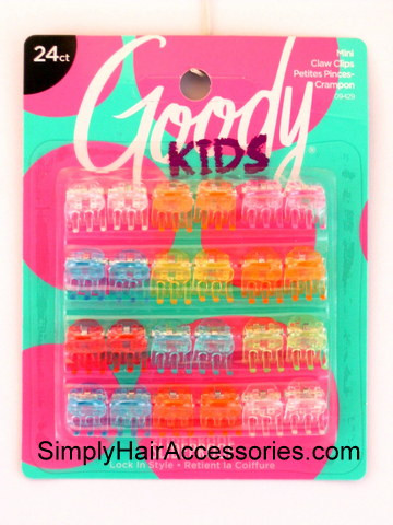 Goody Girls Mini Claw Hair Clips - 24 Pcs.