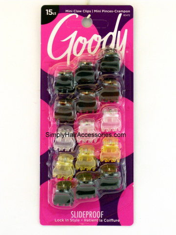 Goody Mini Claw Hair Clips - 15 Pcs.