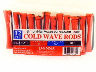 Donna Extra Short 2/16" Cold Wave Perm Rods - 12 Pcs.