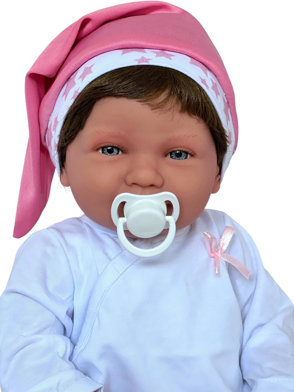 Abby – 20 Inch Reborn Baby Doll with Soft Pink Bassinet | Ann Lauren ...