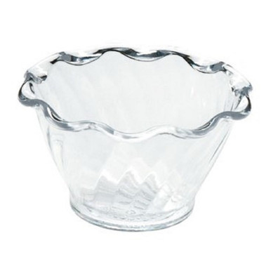 Coupe à dessert en plastique 5 oz tulipe clair 12 par boite