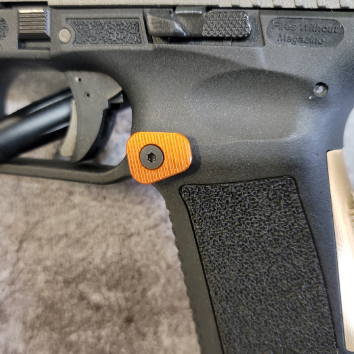 Canik Mag Release Buttons in Burnt Orange - Taylorfreelance