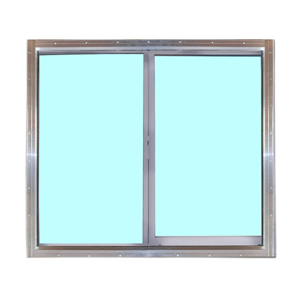 46"x27" Mill Finish Aluminum Mobile Home Exterior Window, Horizontal Slide