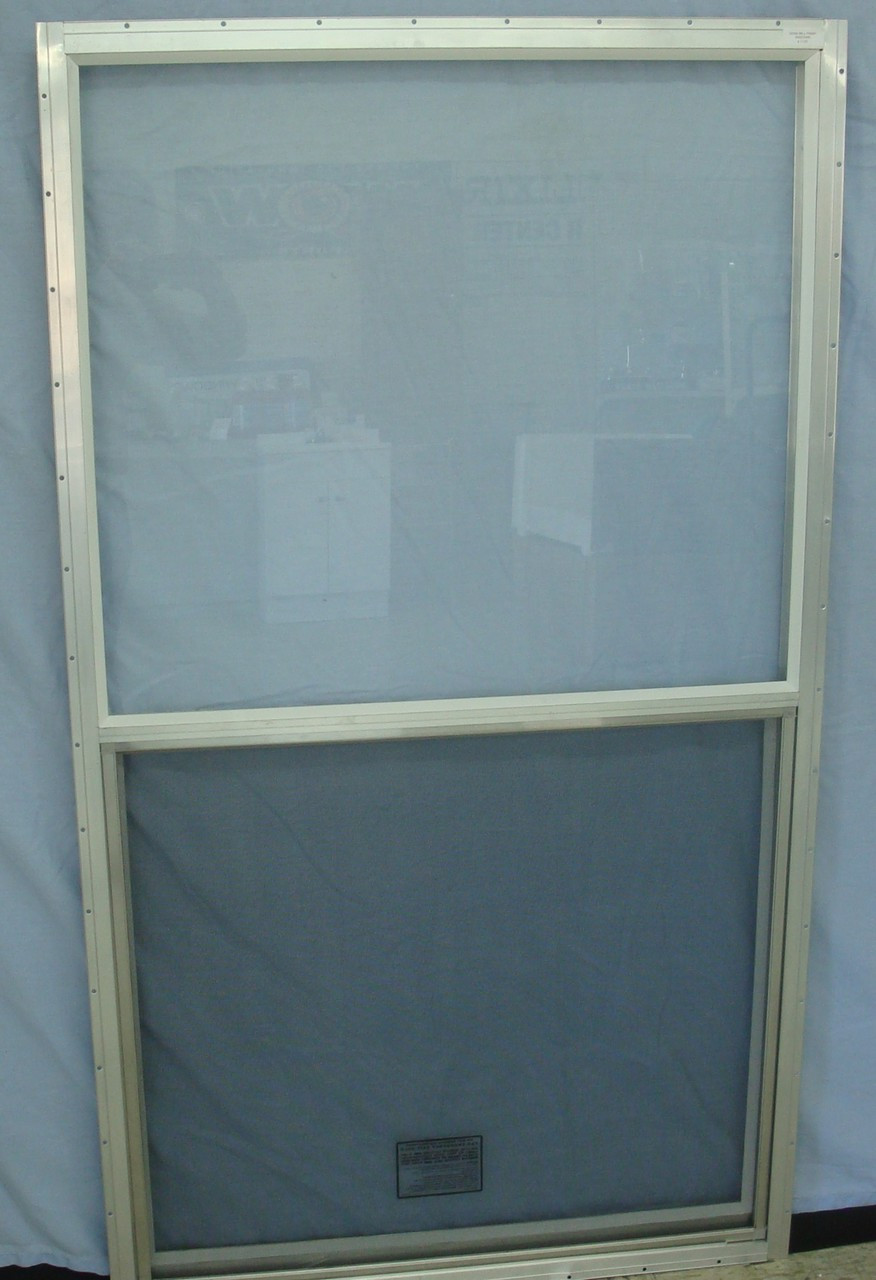 14"X27" Mill Finish Aluminum Vertical Slider Main Window, Exterior ...
