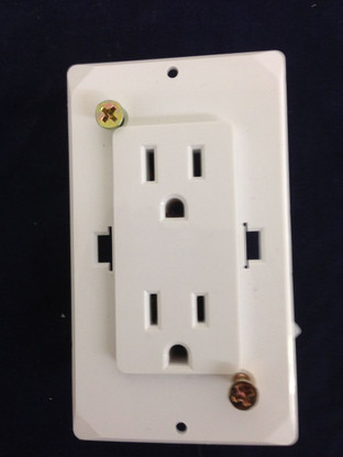 Mobile Home Self Contained Decor Receptacle with Cover Plate, White ...