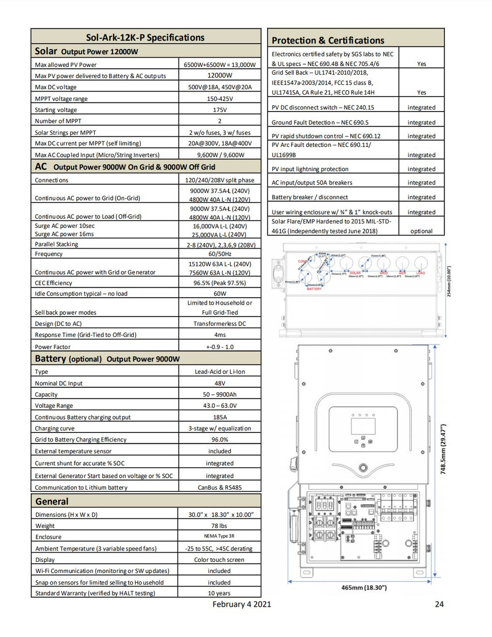 Stellavolta: Sol-Ark 12K Hybrid Inverter Stackable Solar Generator 48VDC