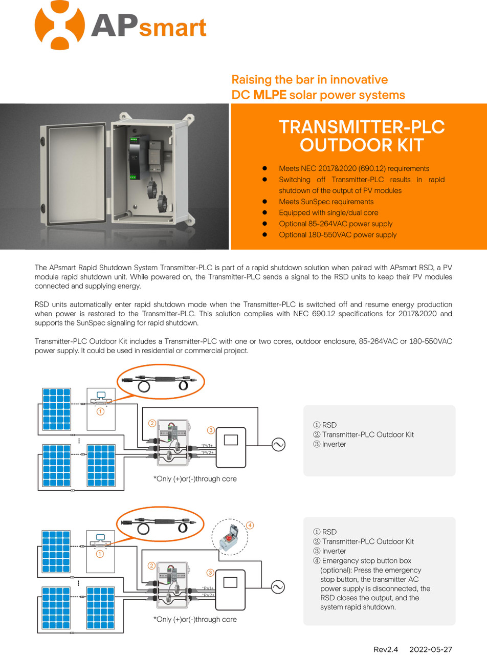 Stellavolta: APSystems 408005 APSmart Dual Core Transmitter Outdoor Kit