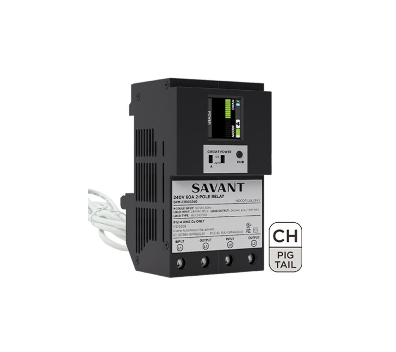 Stellavolta: Savant GPM-C1R60240-21 CH Single 60A Power Module Pigtail Stellavolta: Savant GPM-C1R60240-21 CH Single 60A Power Module Pigtail
