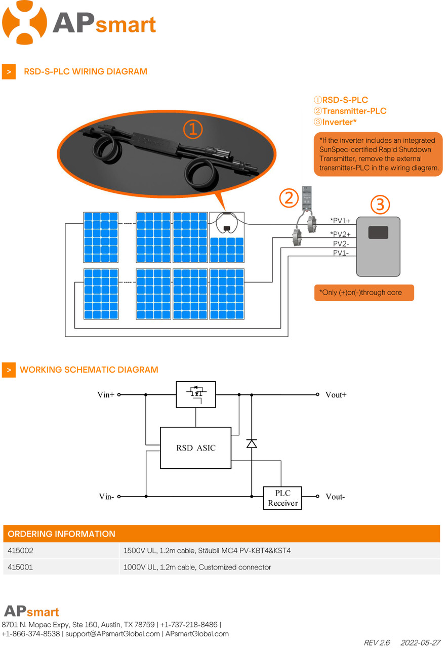 Stellavolta: APSystems APsmart RSD-S-PLC PV Module Rapid Shutdown Device
