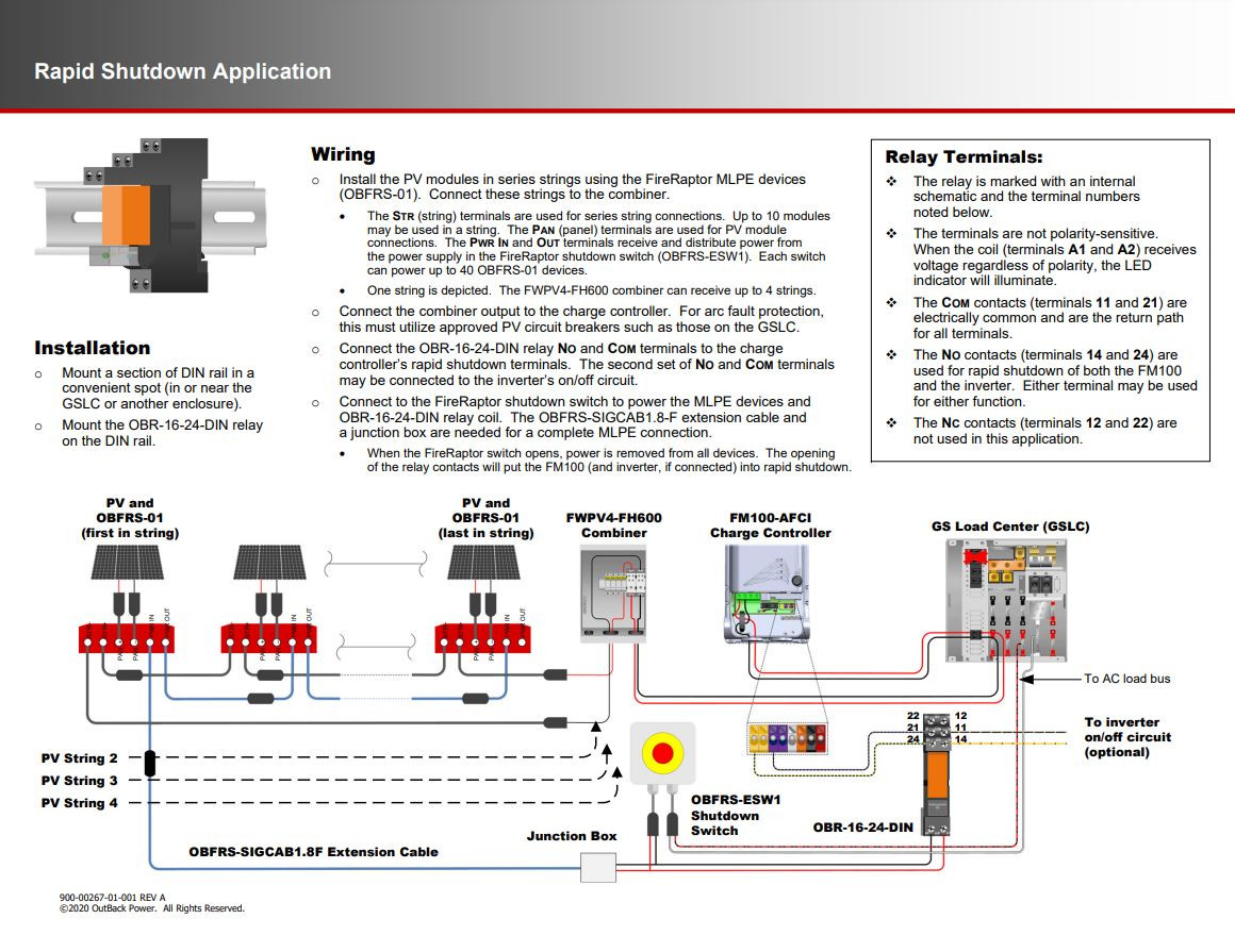 Stellavolta: OutBack Power OBR-16-24-DIN Relay 16A 24VDC