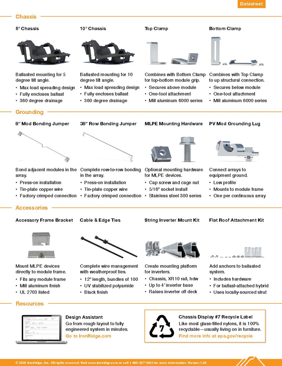 Stellavolta: IronRidge BX-10D-P1 BX Chassis Ballasted Mount 10 Degrees