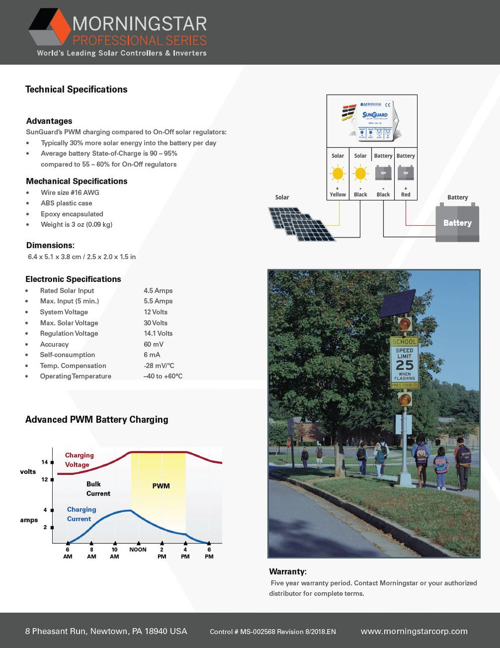 Stellavolta: Morningstar SG-4 SunGuard Solar Controller 4.5A 12V