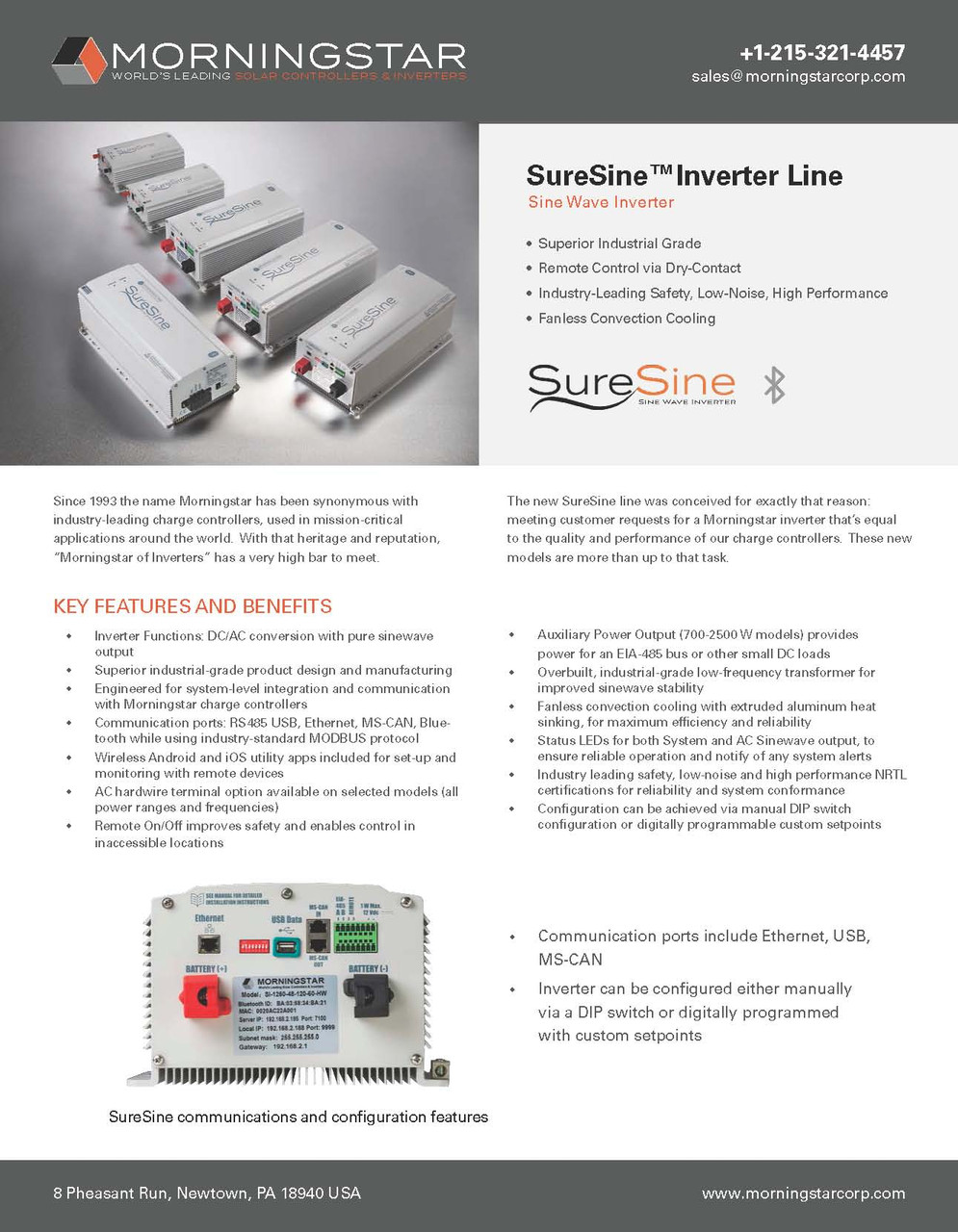 Stellavolta: Morningstar SI-150-12-120-60-B SureSine Inverter 12VDC