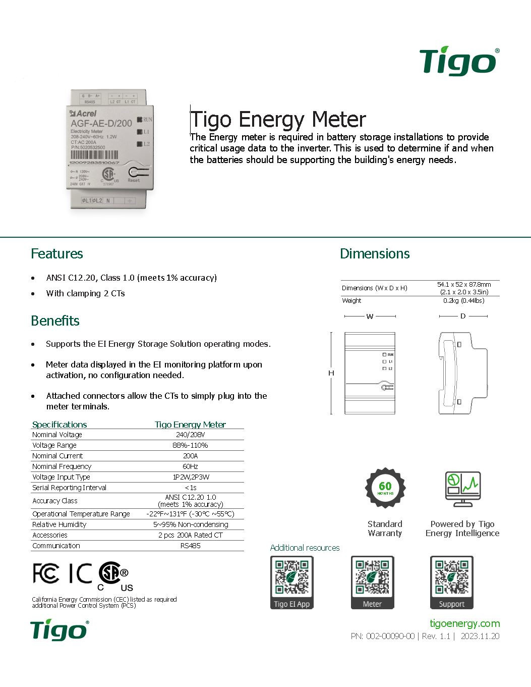Stellavolta: Tigo TSI-3.8K-US Hybrid EI Inverter 3.8kW WiFi only