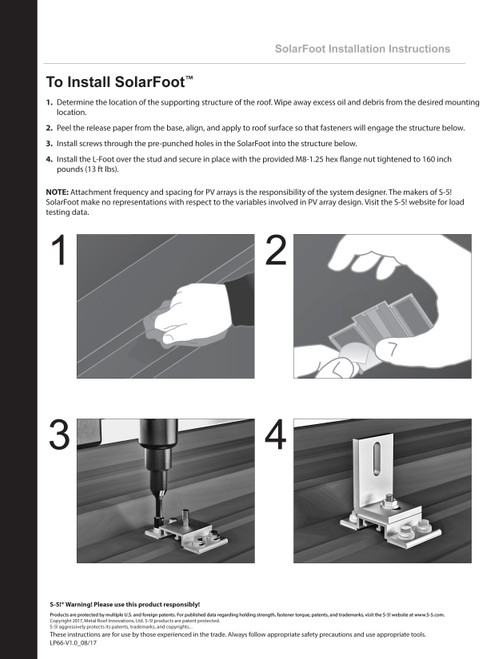 Stellavolta: S-5! SolarFoot Mount for Exposed Fastener Roofing