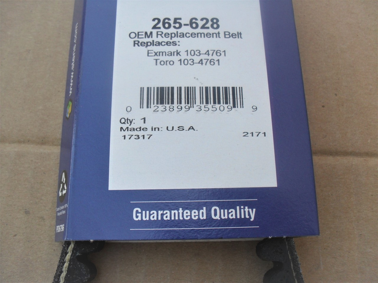 Drive Belt for Toro Z149, Z150, Z153, Z Master 1034761, 103-4761