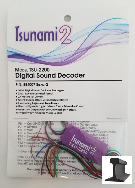 Soundtraxx Tsunami 2 ~ TSU-2200 Steam - 2 ~ Sound Decoder 884007 - Iron ...