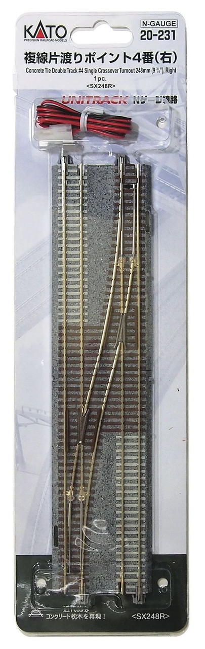 Kato ~ N Scale ~ UniTrack #4 Single Right Crossover Electric Turnout ...