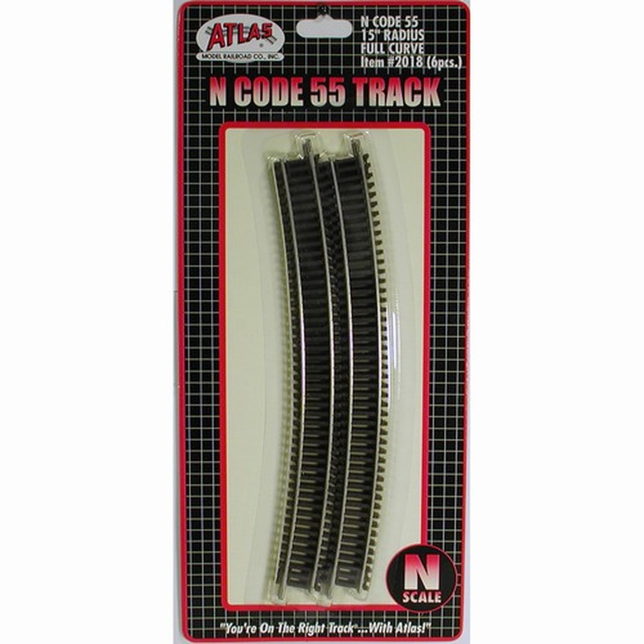 Atlas ~ N Scale ~ Code 55 Track ~ 15" Radius Curve (6 Pieces) ~ 2018 ...