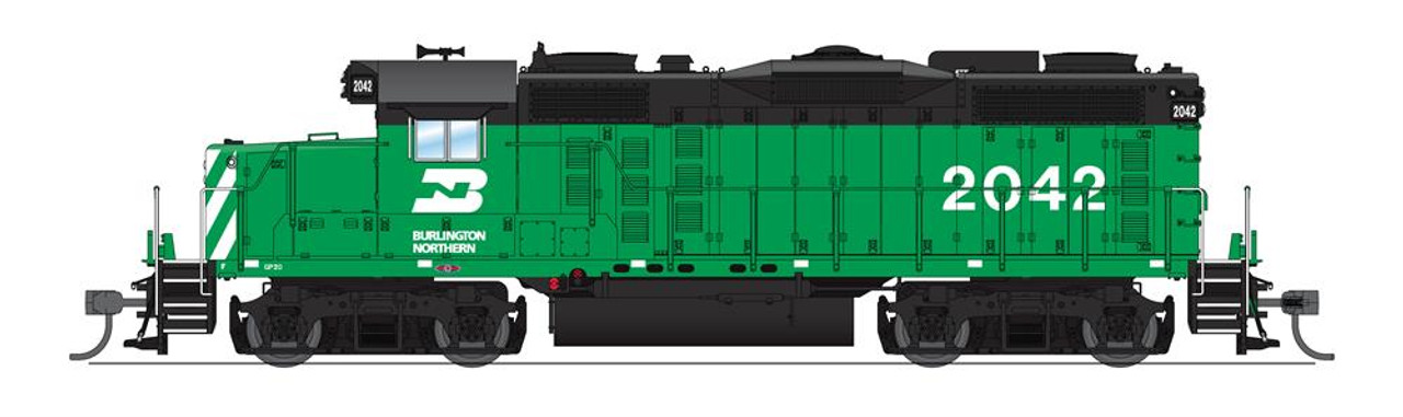 Broadway Limited ~ HO Scale ~ Burlington Northern ~ GP20 #2042 ~ Paragon4 DC/DCC/Sound ~ 4268 ...
