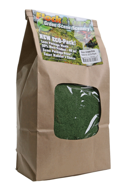 Scenic Express ~ Flock & Turf Ground Cover ECO Pack Bag ~ 48oz ~ Fine ...